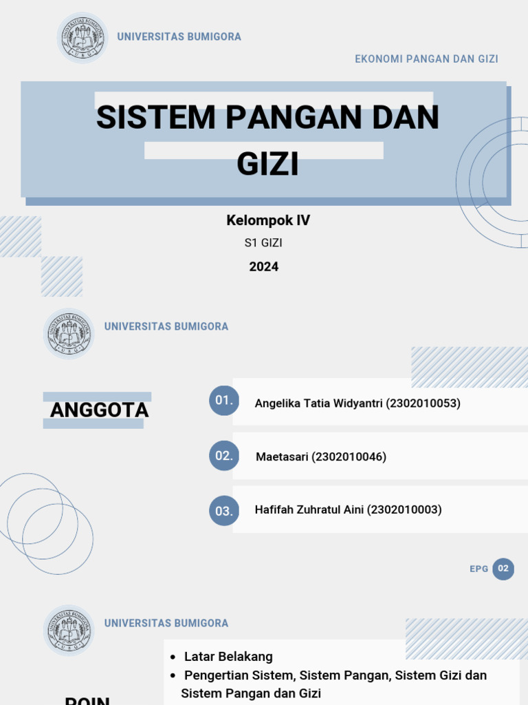 Sistem Pangan Dan Gizi (EPG) Kel.4 | PDF | Teknologi & Rekayasa