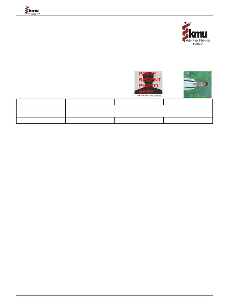 KMU MDCAT-2024 Roll No Slip Guide | PDF
