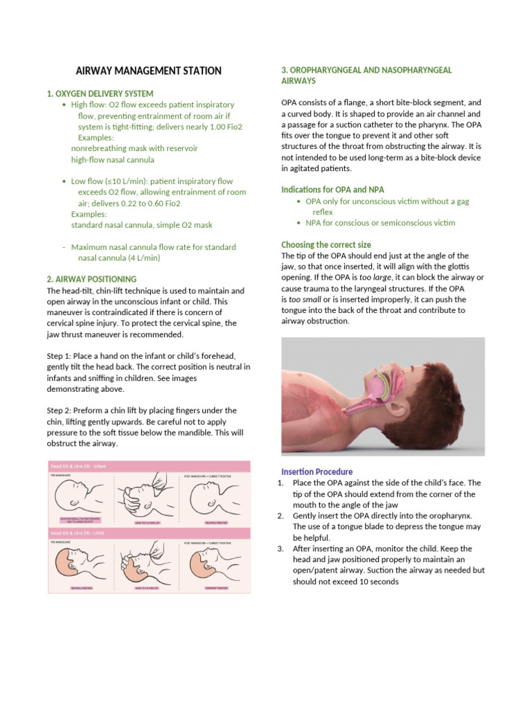 Airway Management Checklist | PDF | Medical Specialties | Clinical Medicine