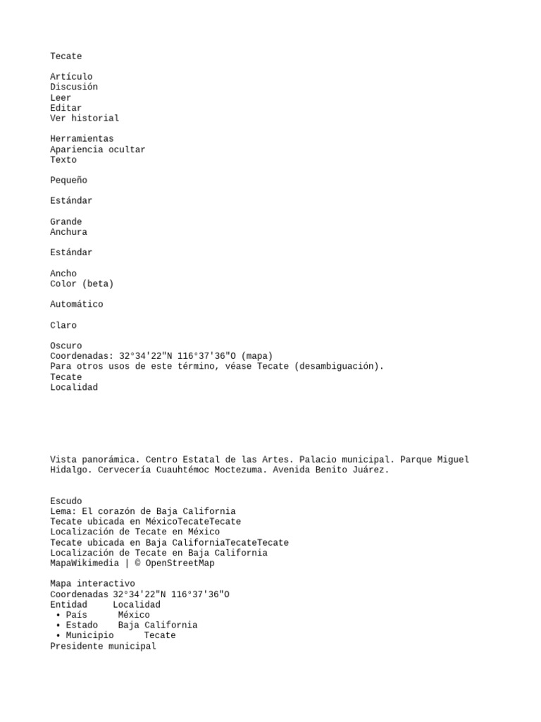 Tecate | PDF | Ciencias sociales | Viajes y turismo