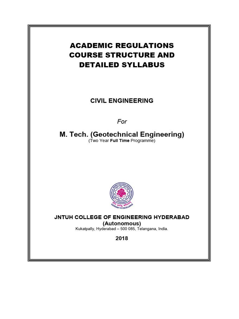 CIVIL_MTECHGTE(FT)R18 | PDF | Variance | Geotechnical Engineering