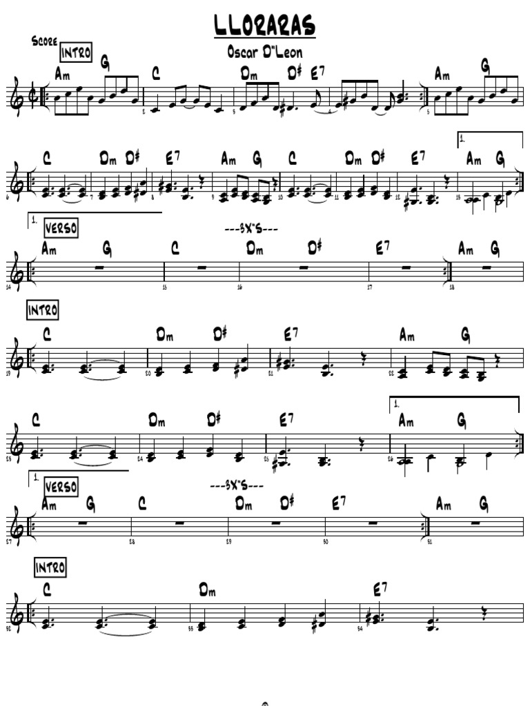 Lloraras - Score PDF | PDF