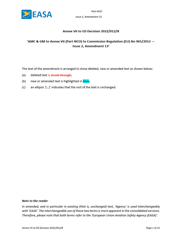 Amc gm to part nco issue 2 amendment 13 PDF Aircraft Aviation