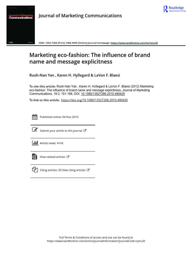 29marketing Eco-Fashion - The Influence of Brand Name and Message ...