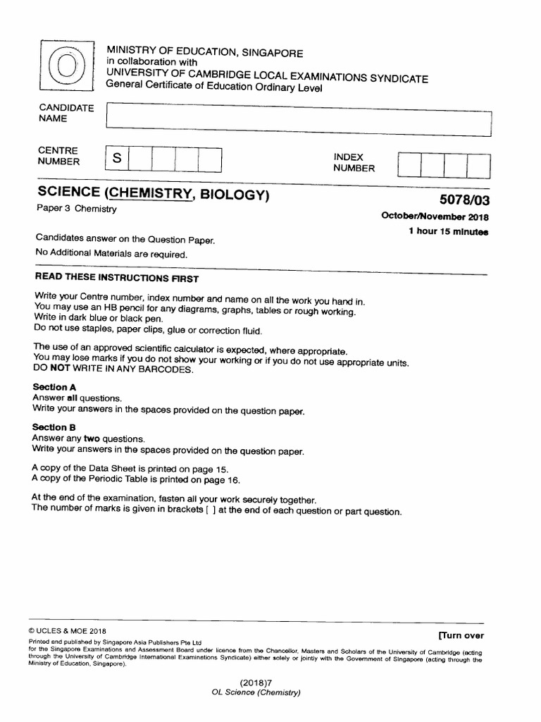 Sci Chem TYS 2018 | PDF