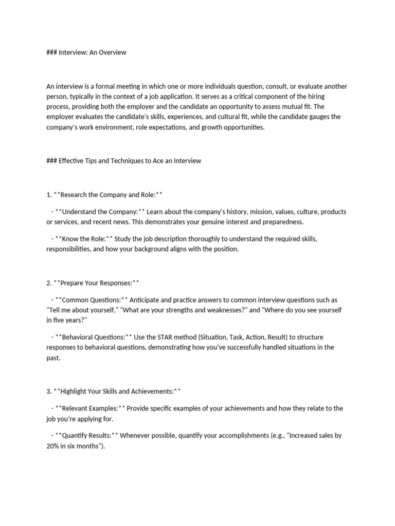 Interview_ An O-WPS Office | PDF | Body Language | Cognition