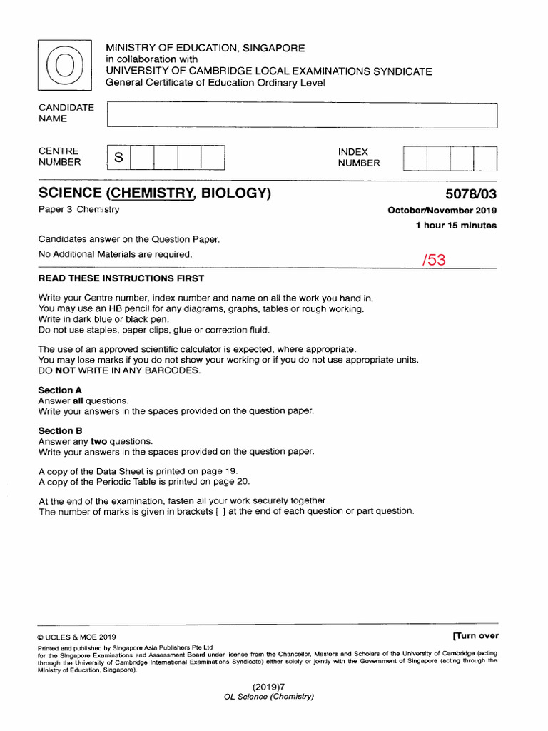 Sci Chem TYS 2019 | PDF