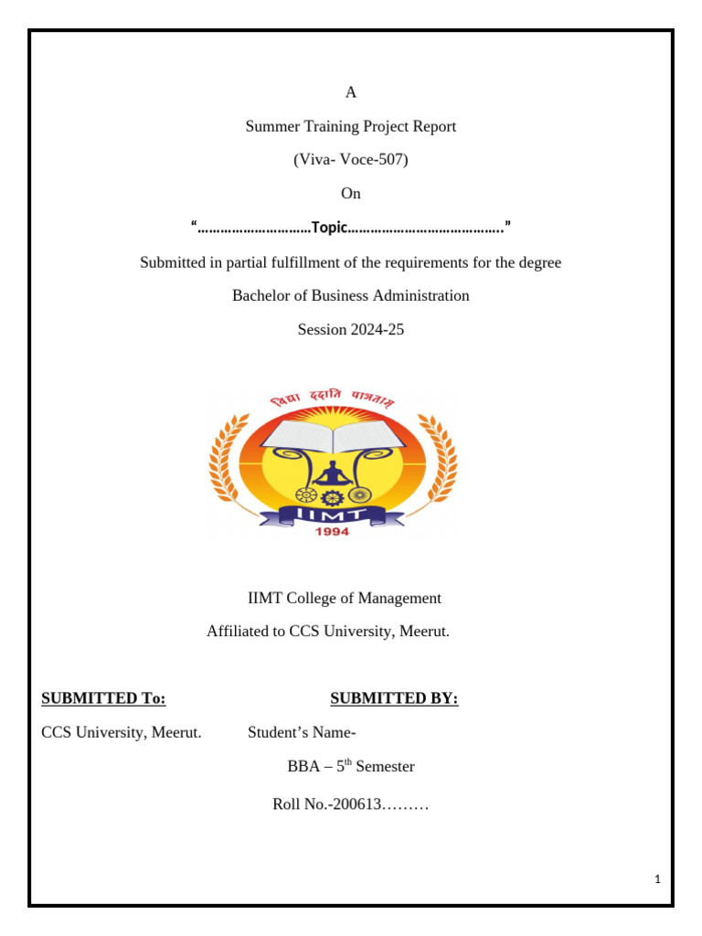 Sample Project Report Guidelines | PDF | Mentorship