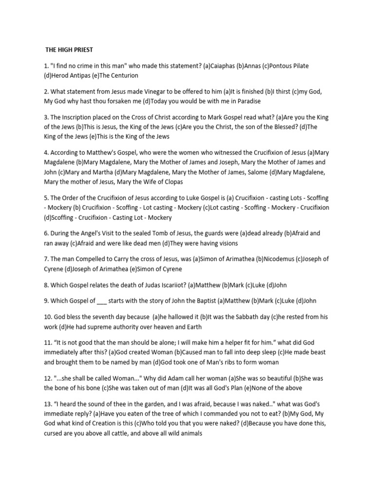 2021 Predicted. Crs Questions | PDF | Paul The Apostle | Jesus