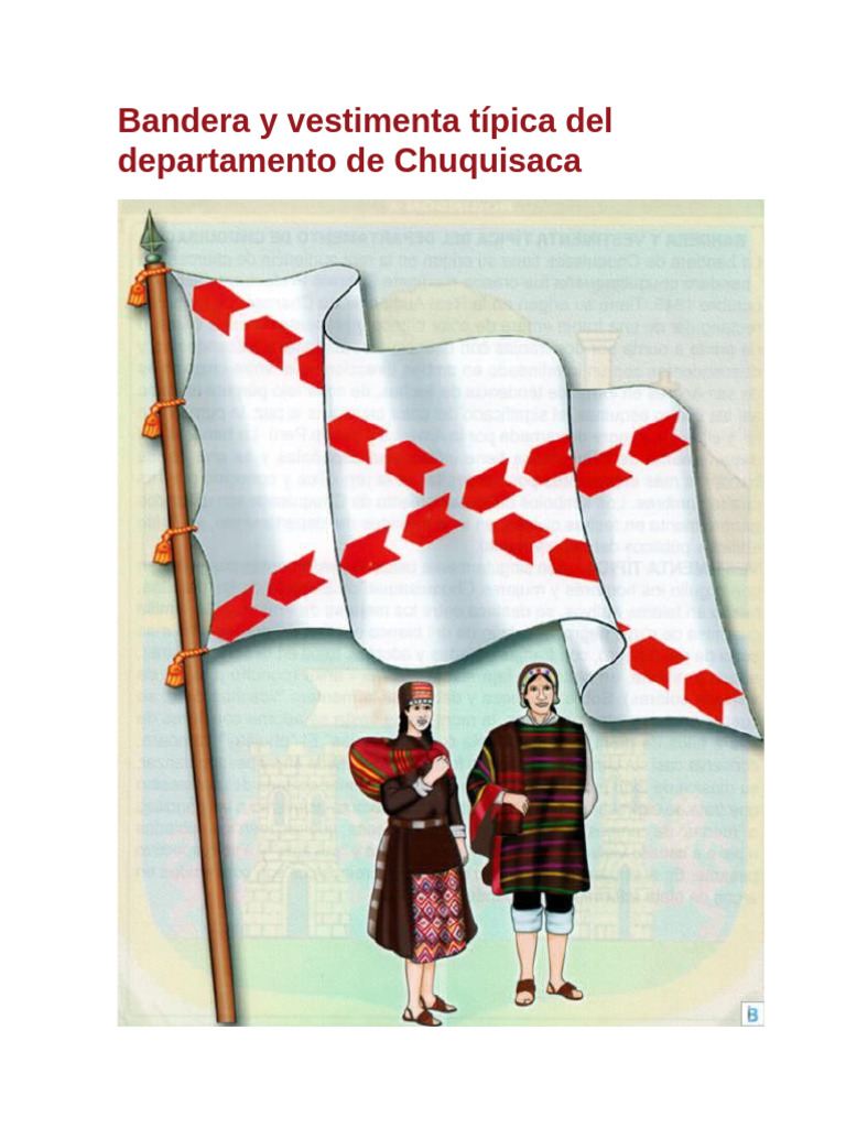 Bandera y Vestimenta Típica Del Departamento de Chuquisaca | PDF | Arte ...