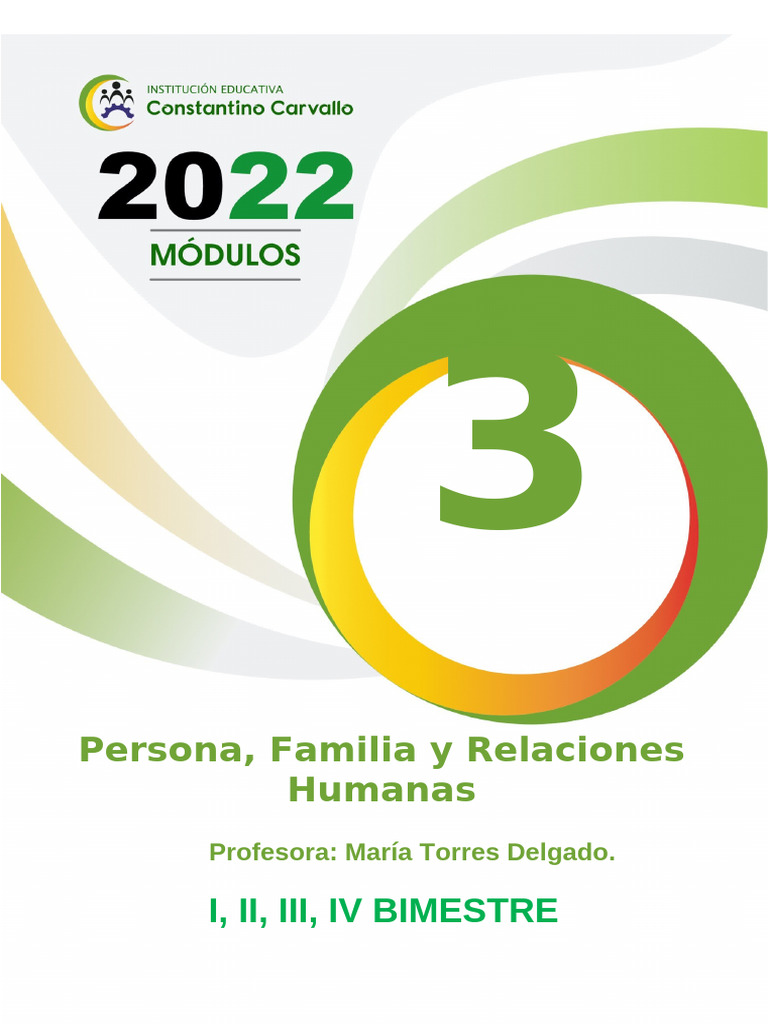 Modulo 3 Grado 2022 | PDF | Amistad | Autoestima