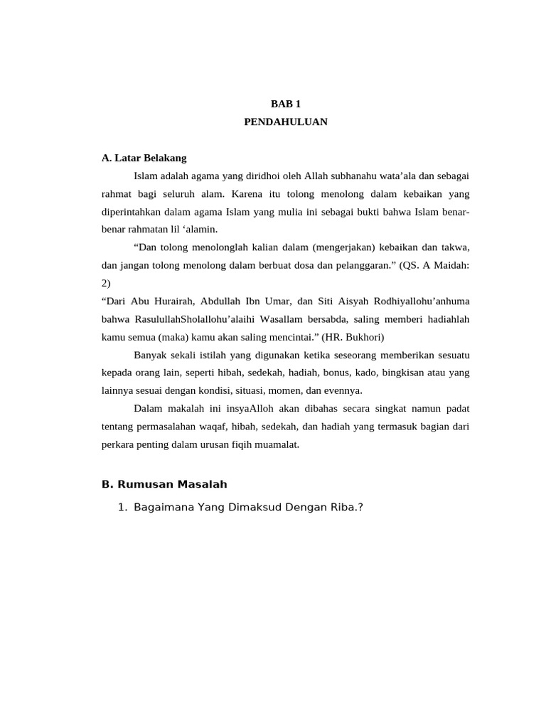 MAKALAH Riba | PDF | Hukum