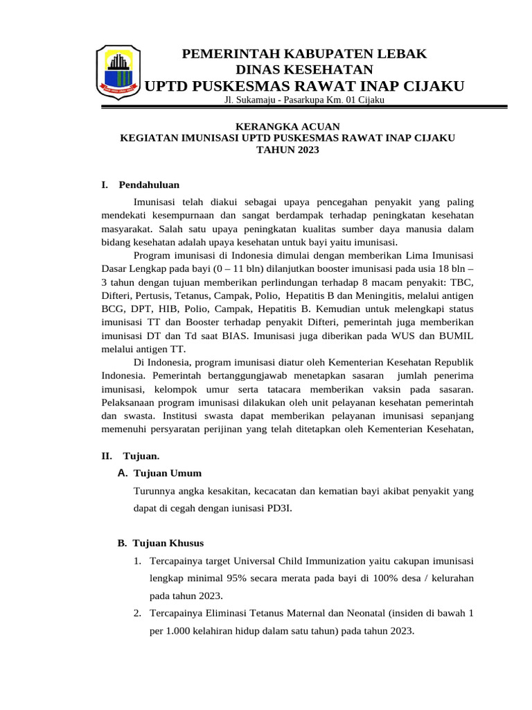 Kak Imunisasi | PDF