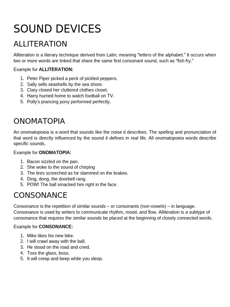 FIGURE OF SPEECH AND SOUND DEVICES | PDF | Metaphor | Irony