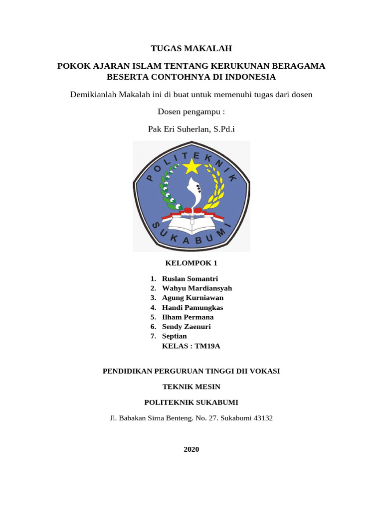 Cover Makalah Pai | PDF