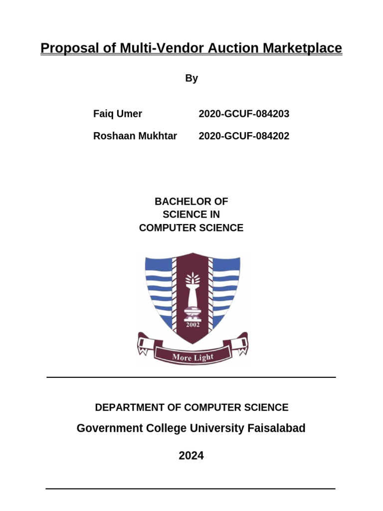 Final Proposal Multi-Vendor Auction Marketplace - 2 | PDF | Auction | Usability