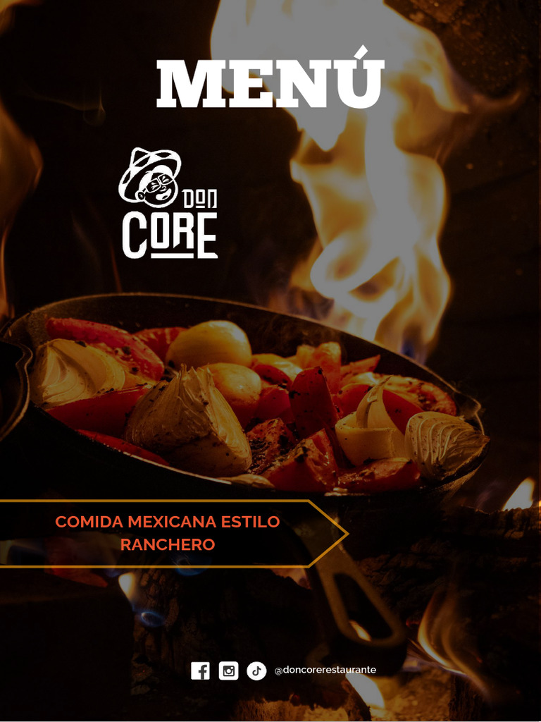Menú Don Core | PDF | Alimentos | Cocina norteamericana