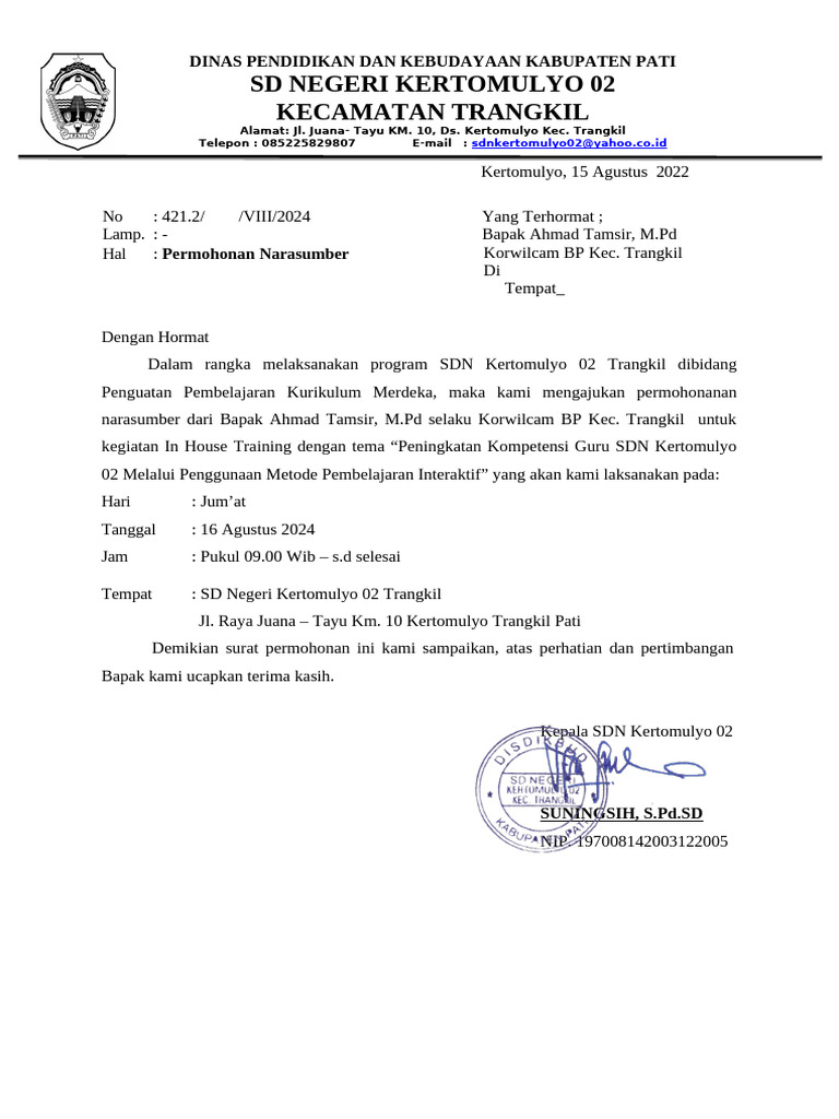 Surat Permohonan Iht 2 | PDF