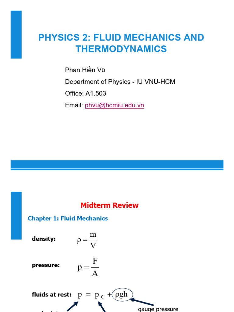 P2_REVIEW_MIDTERM | PDF | Heat | Pressure