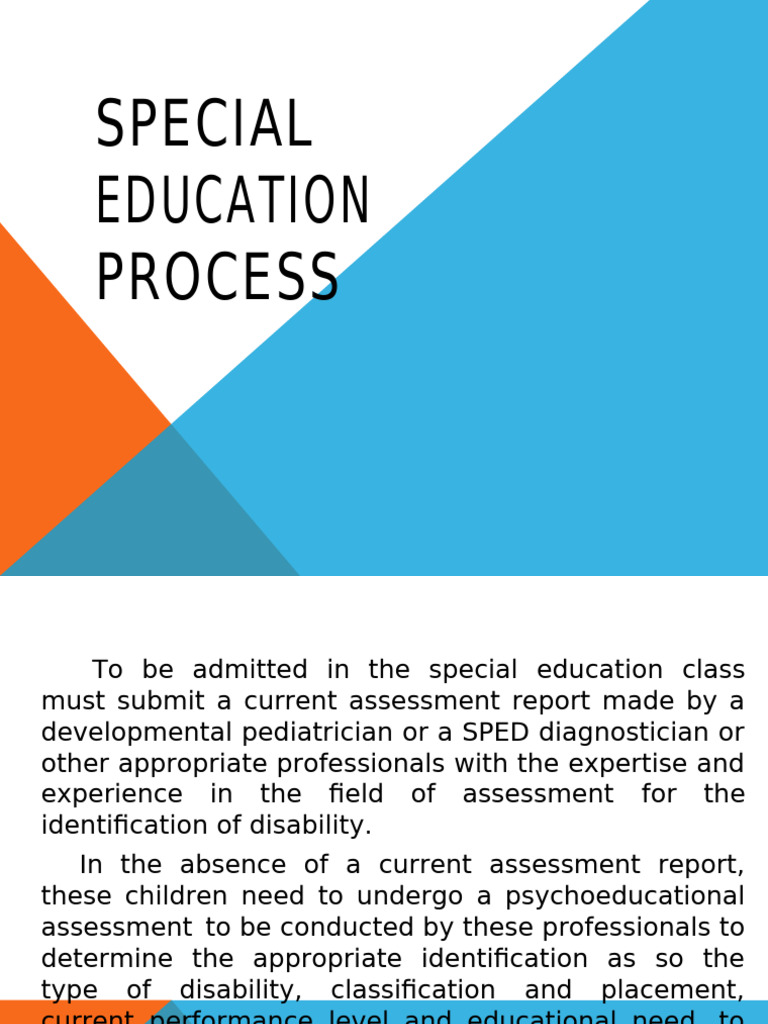 _SPED_Process (1) | PDF | Individualized Education Program | Special ...