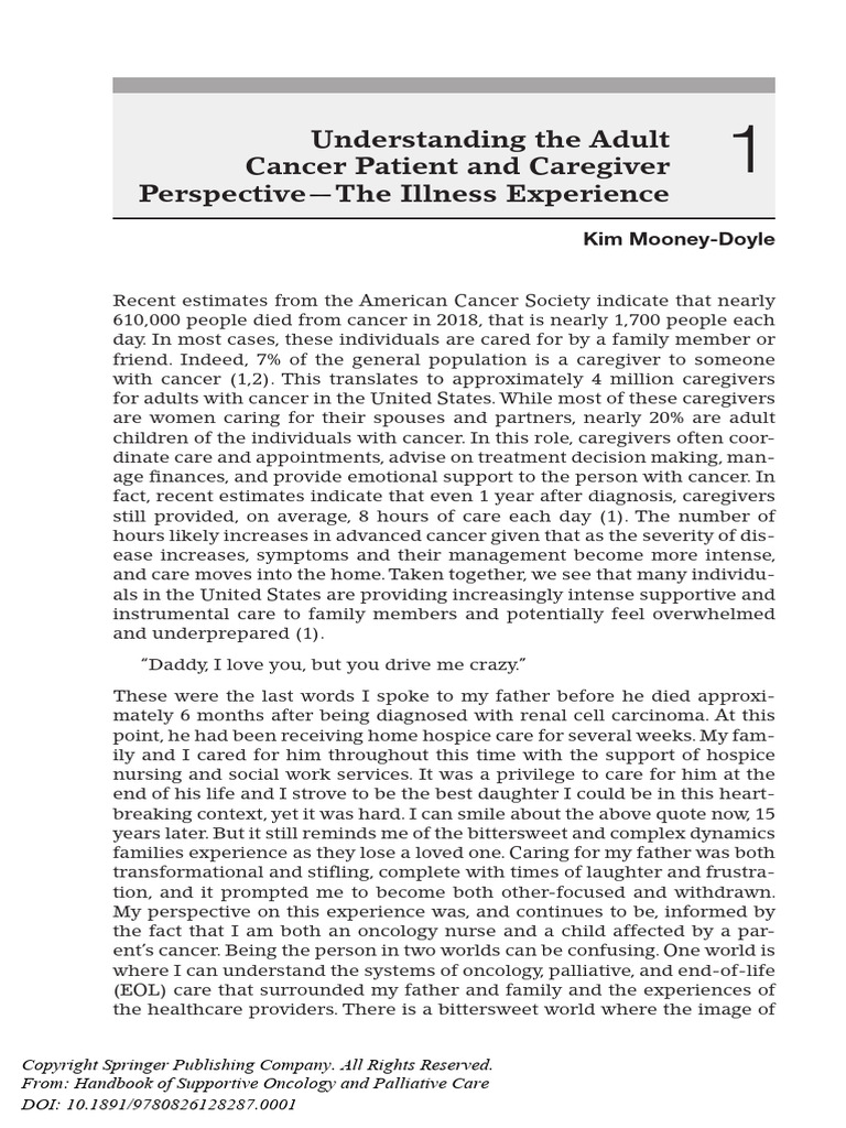 Understanding The Adult Cancer Patient-2022-11-29 05-07-09 | PDF | Caregiver | Palliative Care