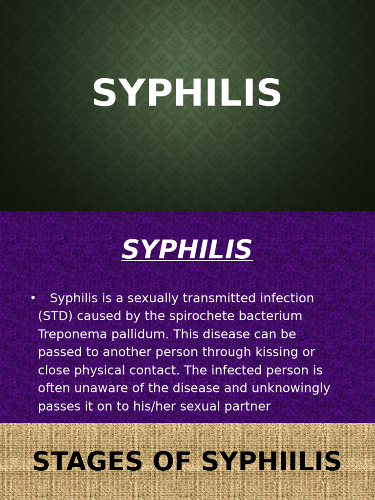 SYPHILIS | PDF | Microbiology | Public Health