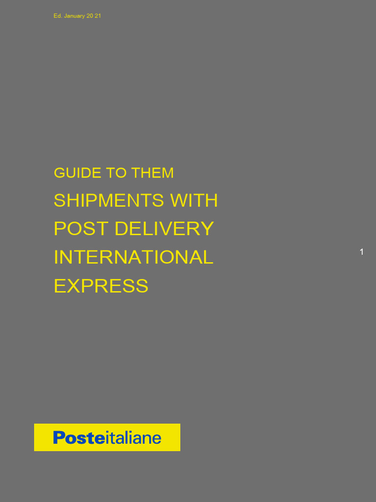 Poste Italy.it.en | PDF | Customs | Packaging And Labeling
