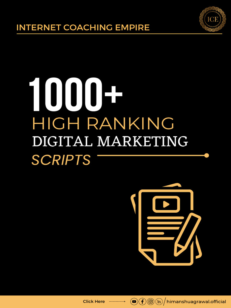 43. 1000+ DIGITAL MARKETING Scripts for | PDF | Advertising | Marketing