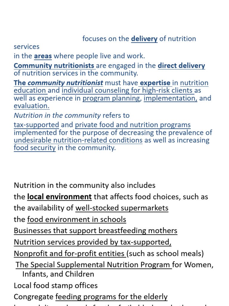 Community Nutrition Lecture 1 | PDF | Dietitian | Health Care