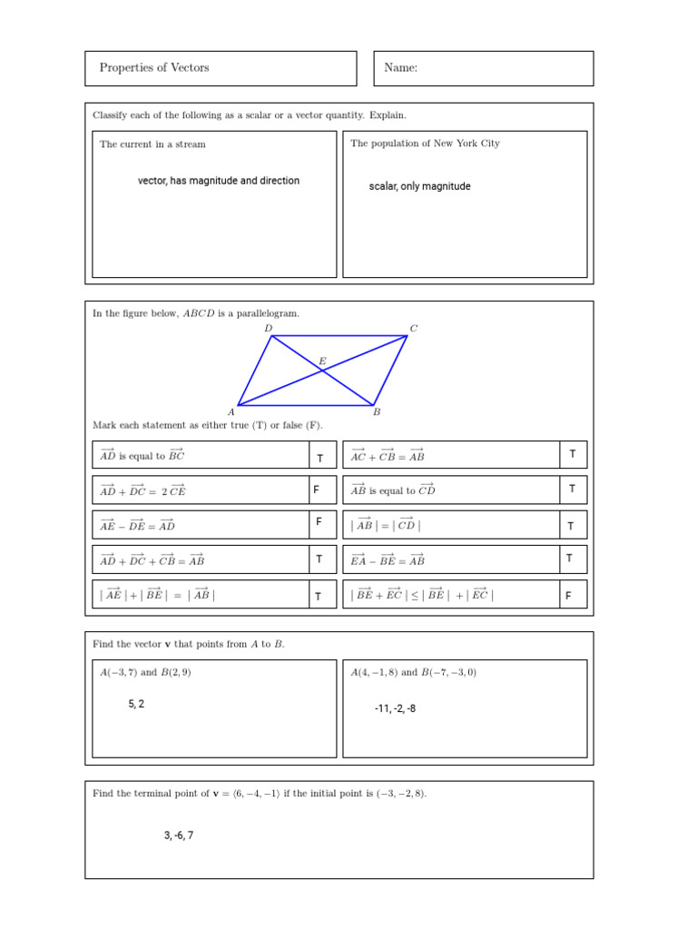 Kami Export - Daniel Wang - Properties of Vectors | PDF | Euclidean Vector | Euclid