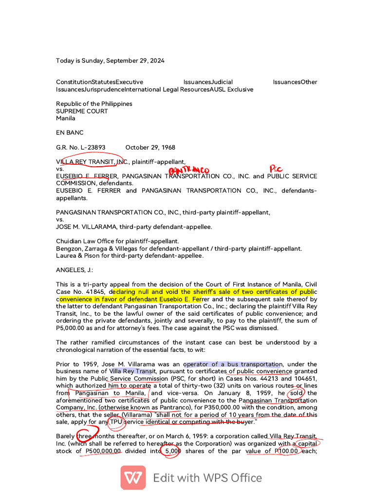 Villa Rey v Ferrer | PDF | Damages | Restraint Of Trade