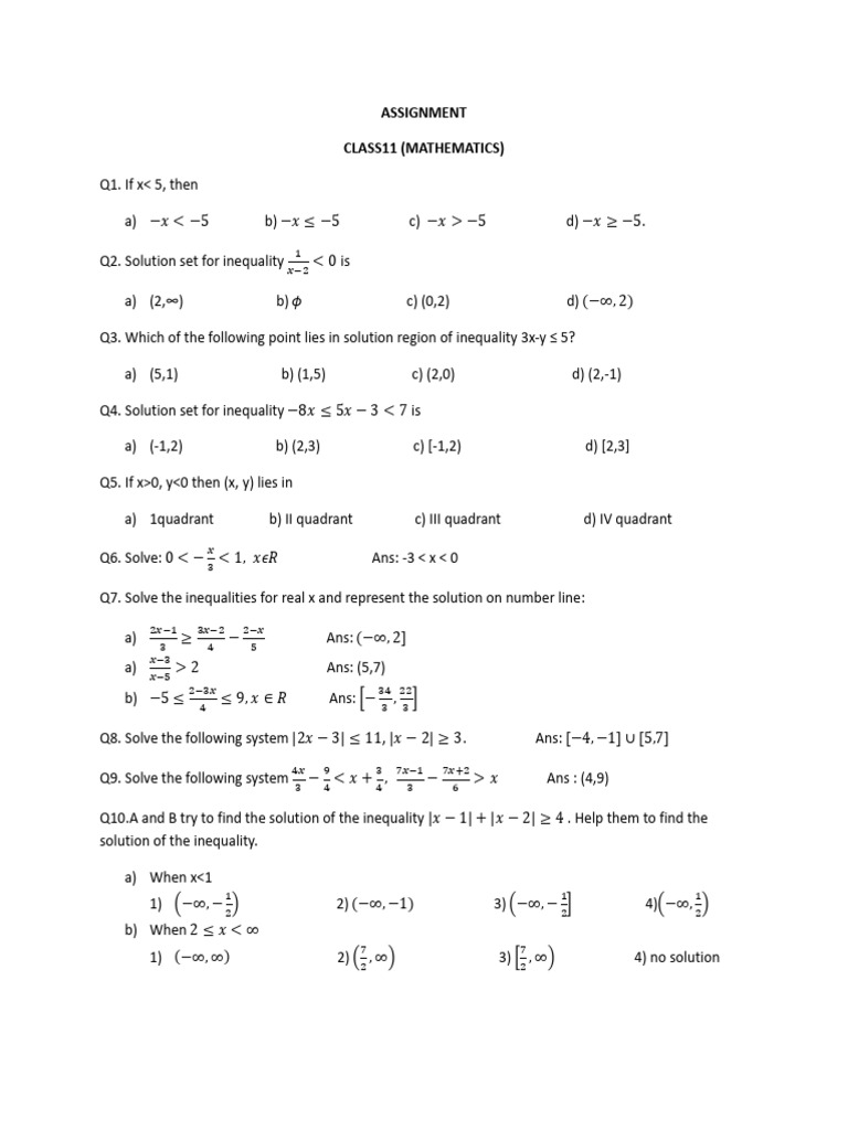Linear Inequality | PDF | Teaching Methods & Materials Linear Inequality | PDF | Teaching Methods & Materials