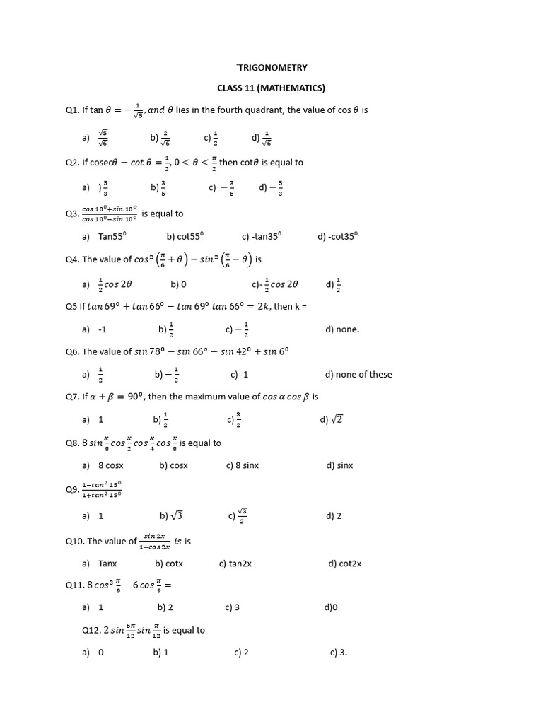 TRIGNONOMETRY | PDF | Elementary Geometry | Trigonometry