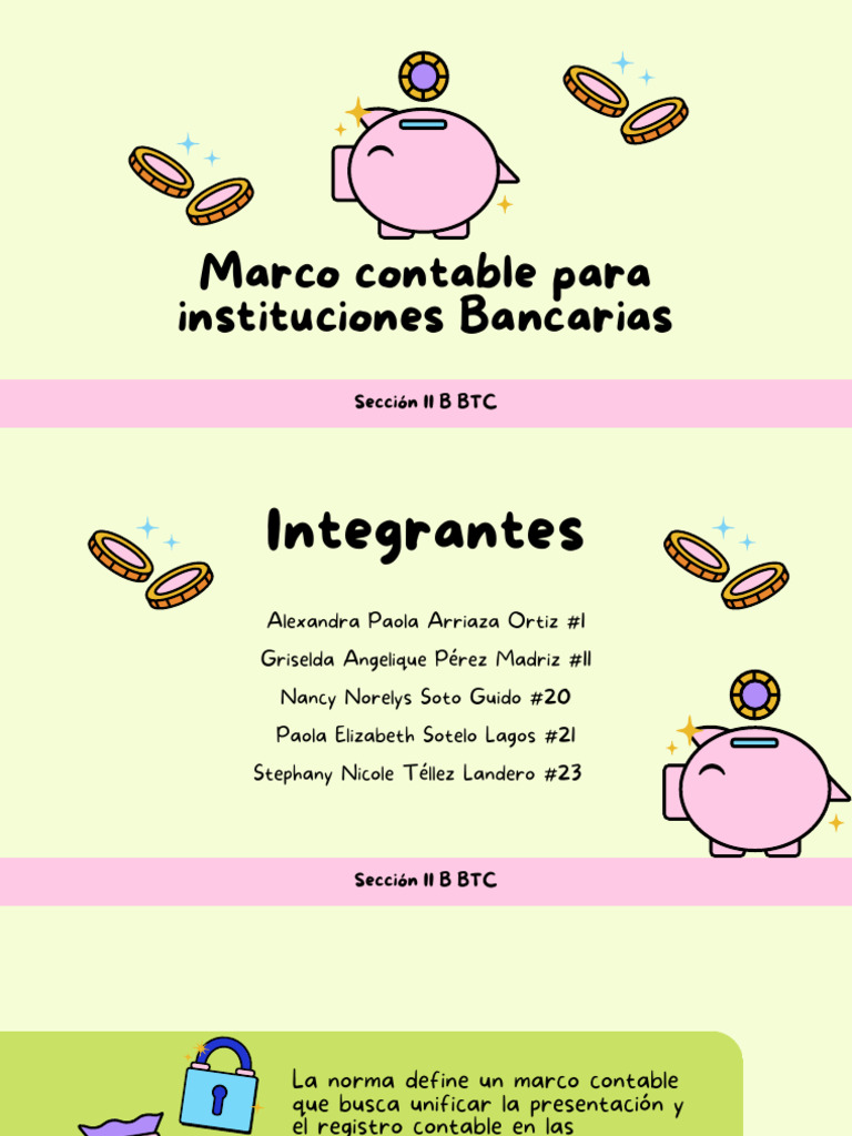 Marco Contable para Instituciones Bancarias | PDF