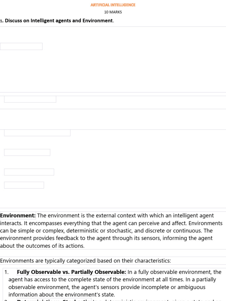 Intelligent Agents and A* Algorithm Explained | PDF | Artificial ...