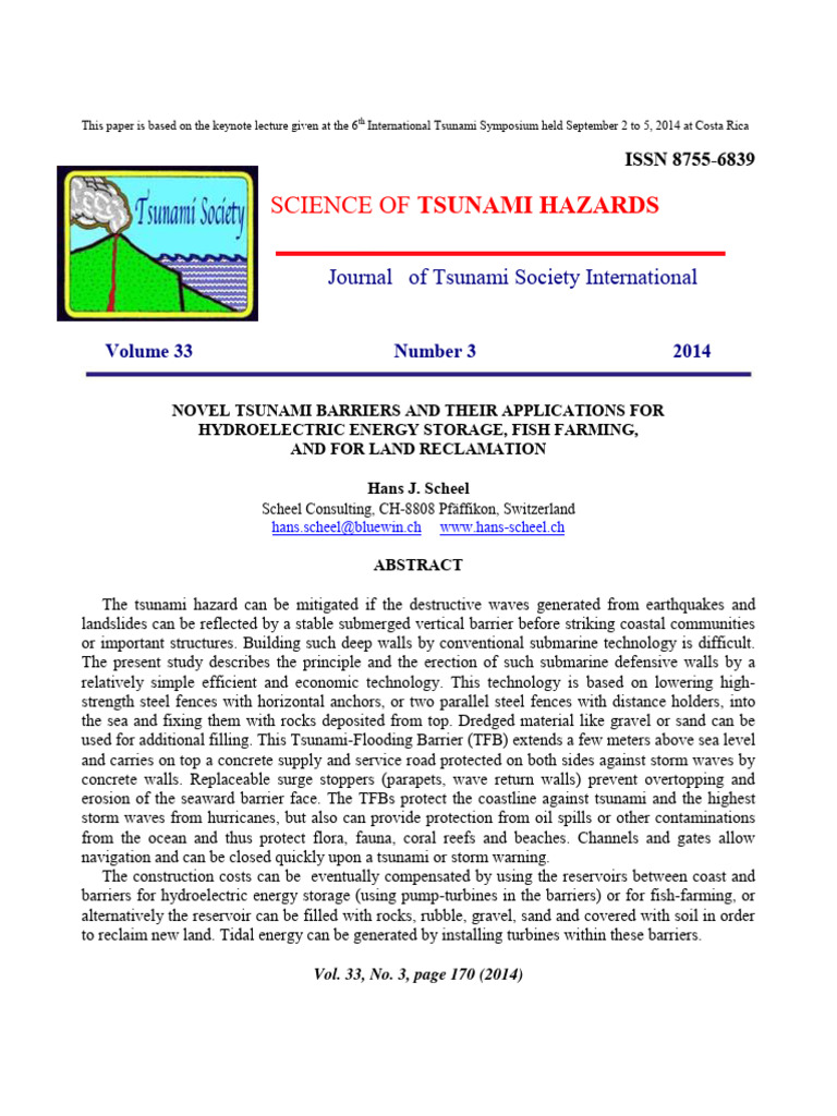Tsunami Barriers for Coastal Safety | PDF | Tsunami | Sea