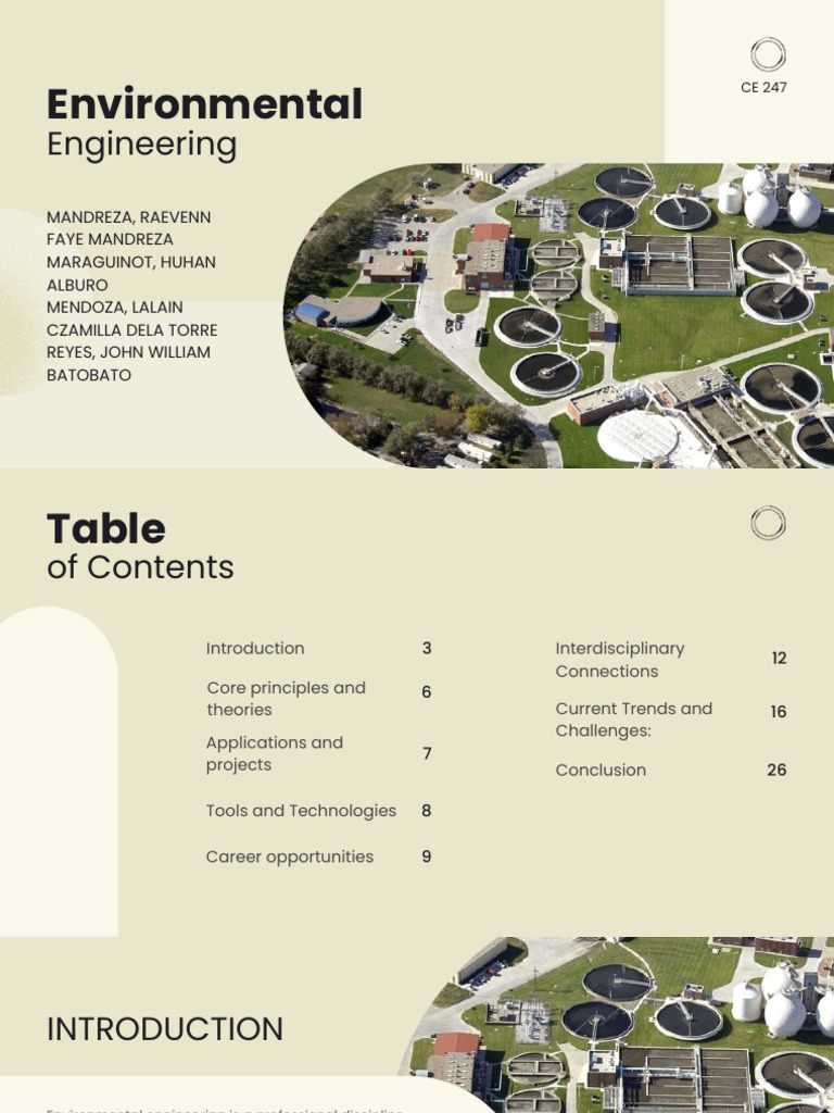 Environmental Engineering Overview | PDF | Environmental Engineering | Sustainability