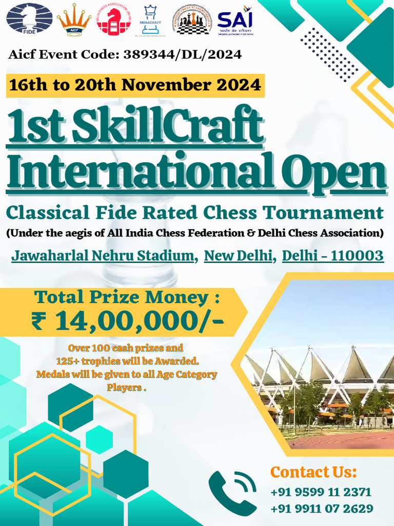 1st SkillCraft International Open Classical Fide Rated, Delhi-1 | PDF | Chess