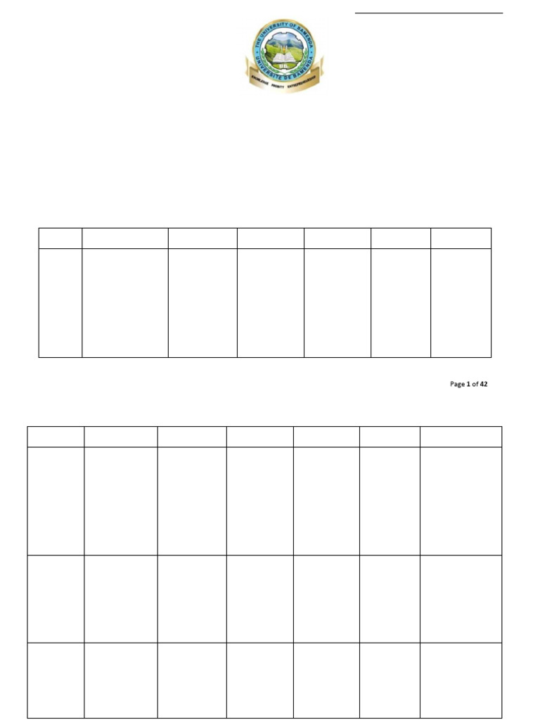 Year One Time Table 1st Semester 2024-2025 | PDF