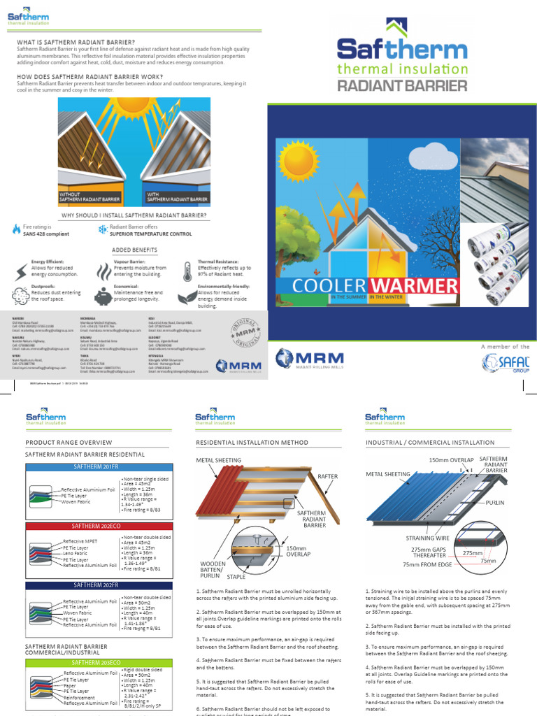 MRM-Saftherm-Brochure | PDF | Building Insulation | Building Engineering