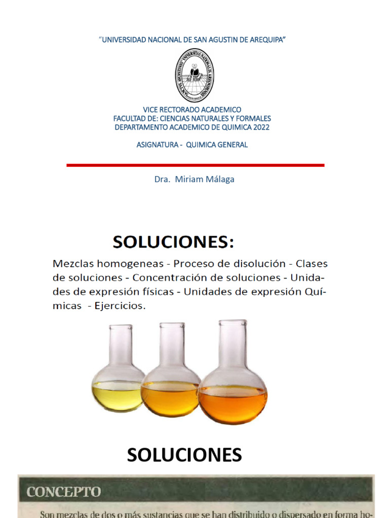 SOLUCIONES III | PDF | Coloide | Solubilidad