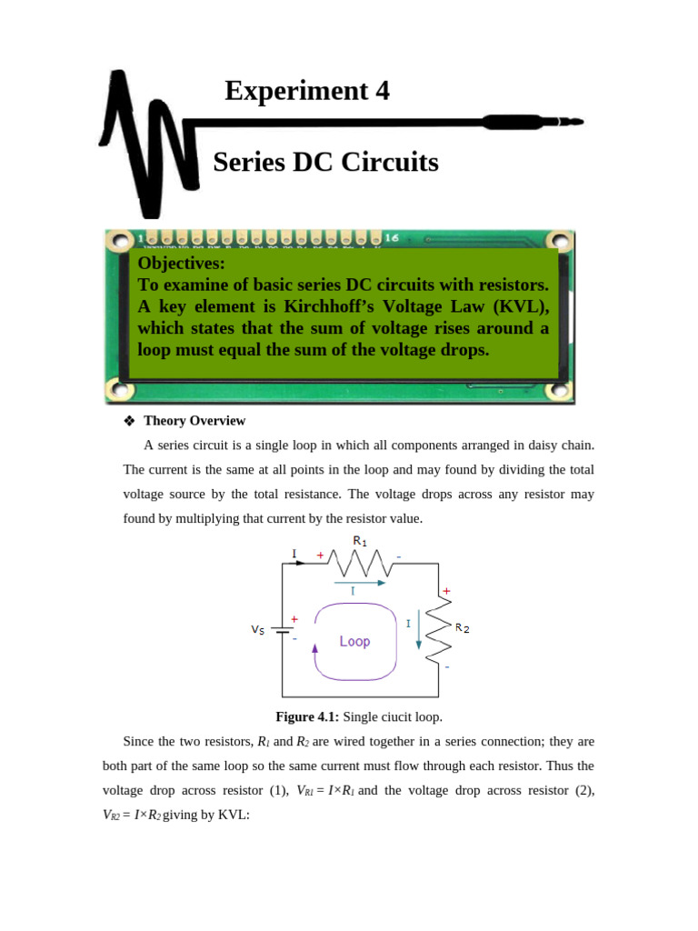 exp.4 series D.C circuits | PDF | Series And Parallel Circuits | Resistor