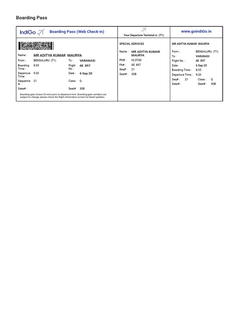 BoardingPass Sample Viewer | PDF