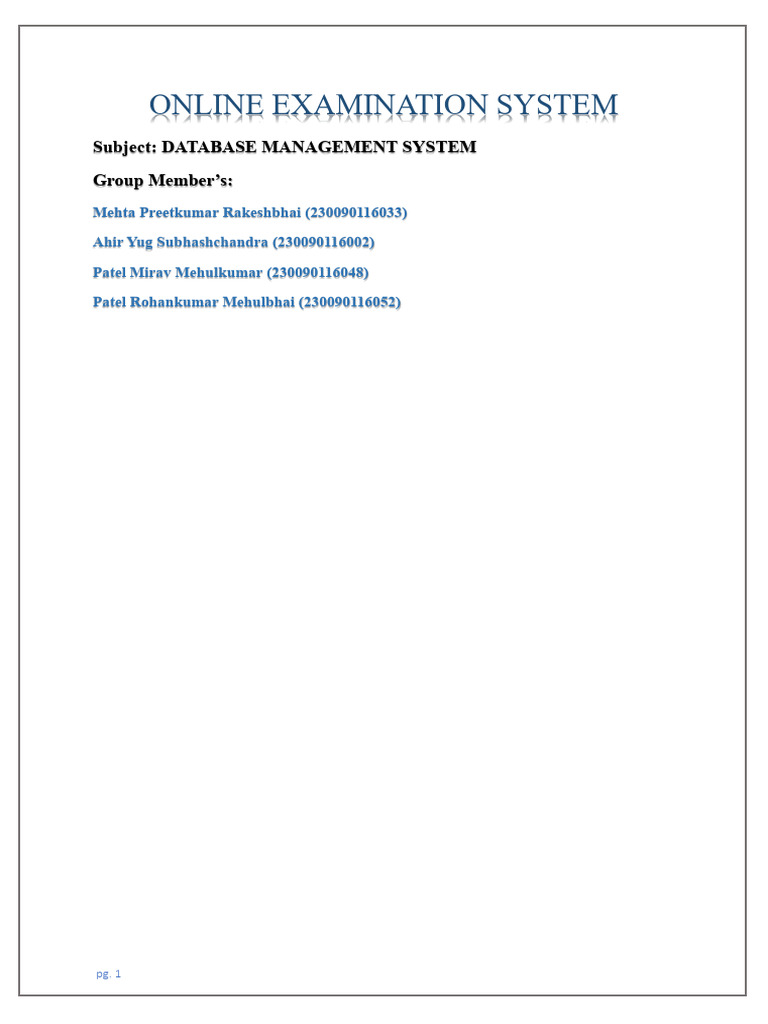 Online Examination System Overview | PDF | User (Computing ...
