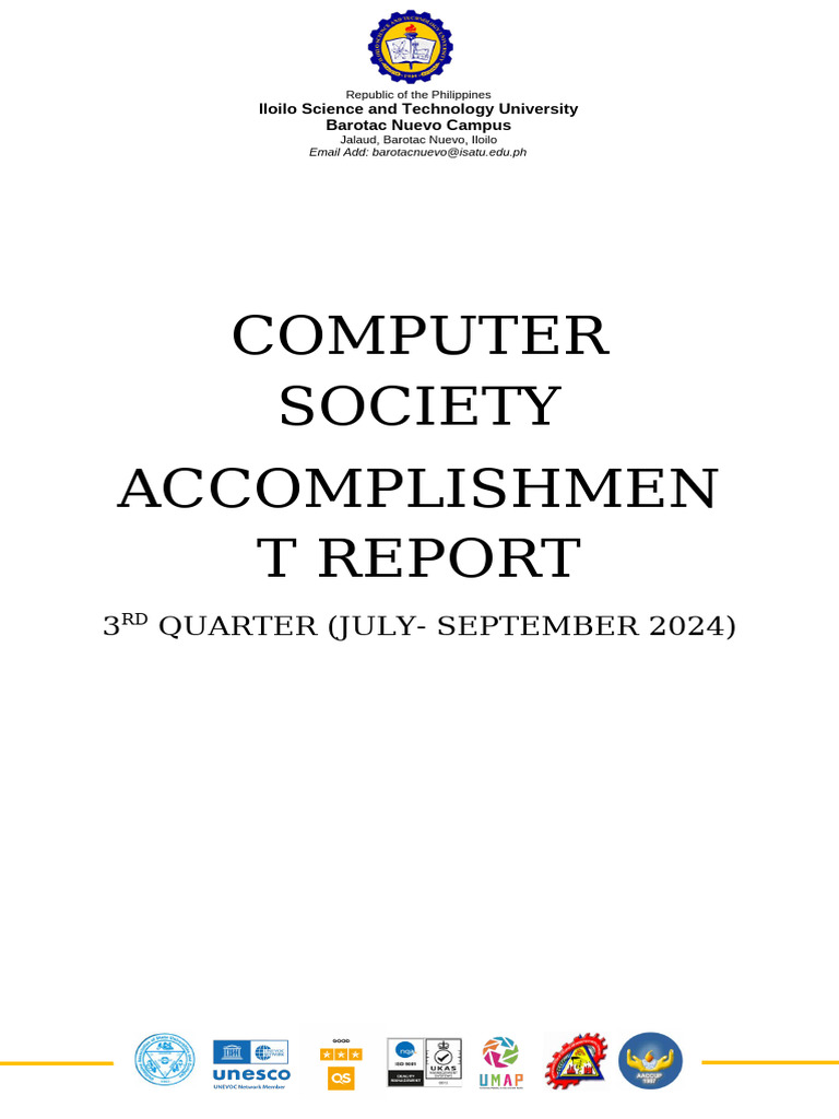 1ST Quarter SR Accomplishment Report 2023 2024 1ST Quarter | PDF