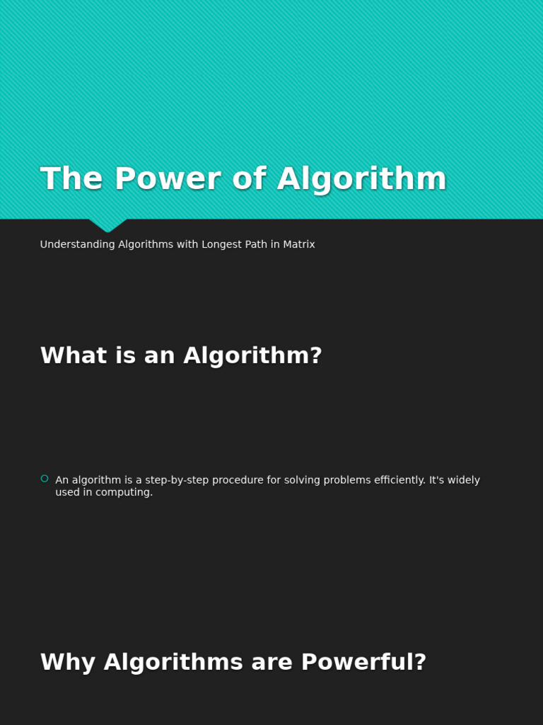 The Power of Algorithm | PDF