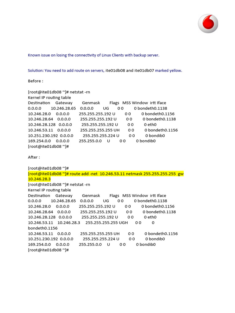Known Issue On Losing The Connectivity of Linux Clients With Backup Server | PDF | System ...