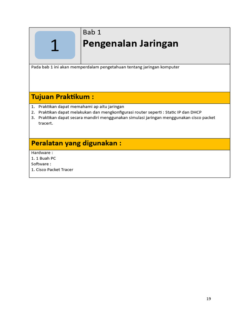 Bab 1 Pengenalan Jaringan | PDF