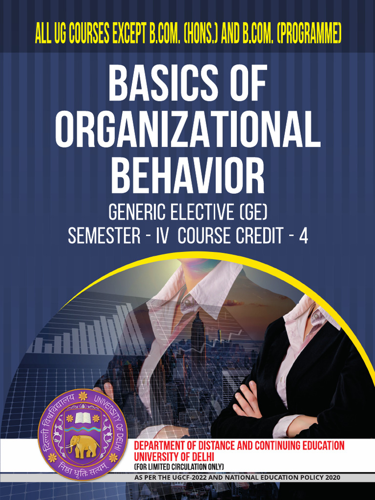 basics of ob | PDF | Organizational Behavior | Psychology