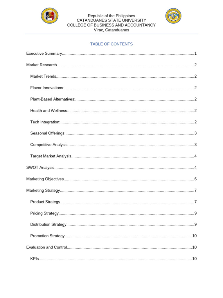 Midterm Project Marketing Plan | PDF | Brand | Coffee